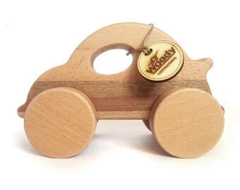 Items similar to Wooden Toy Car For Kids,Reclaimed wood natural and Eco ...
