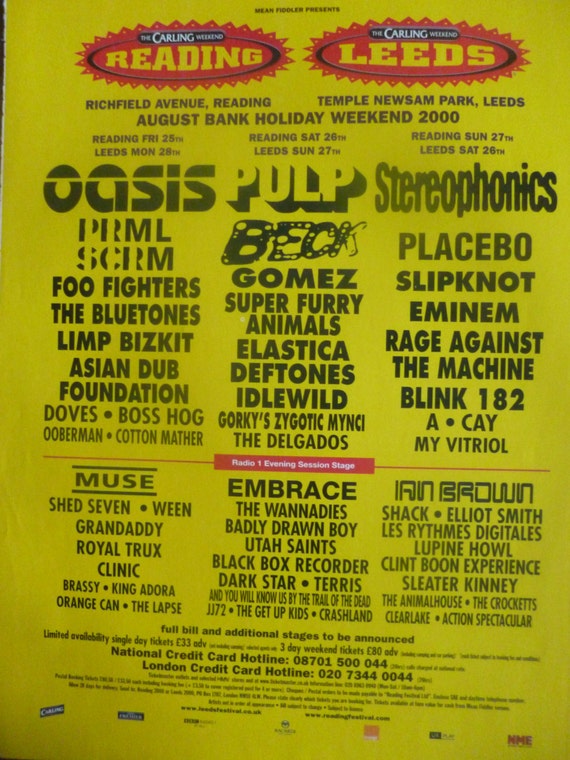 Leeds & Reading Festival 2000 Oasis Pulp Foo by AstridsEmporium