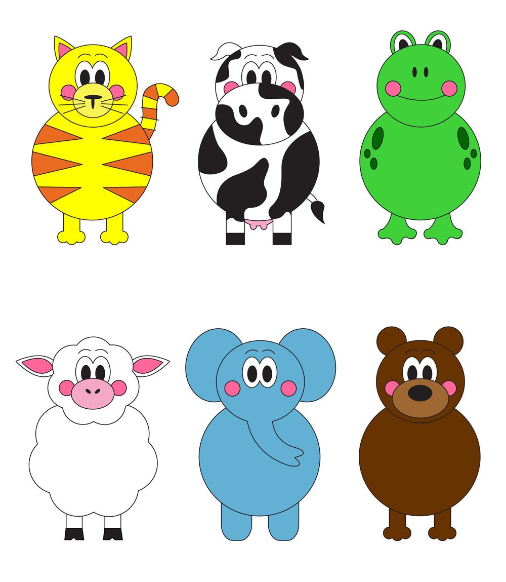 Mix and Match Animals Printable File Folder Game