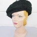 Edwardian 1910s Black Straw Toque Hat with by MyVintageHatShop
