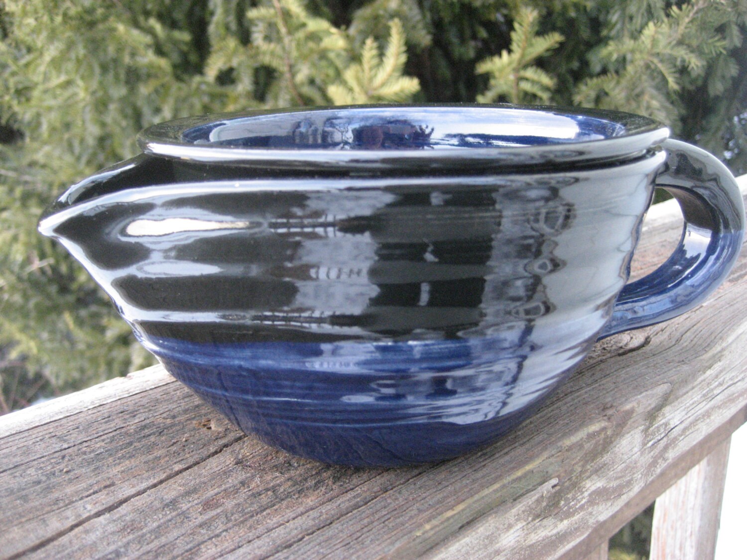 shaving scuttle navy and black
