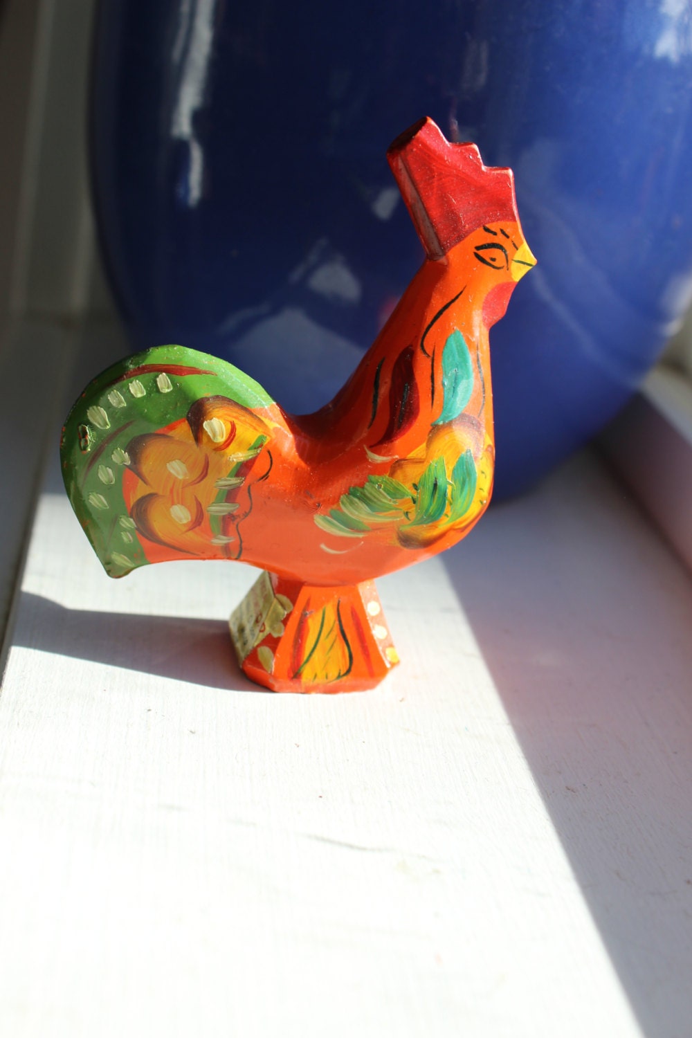 Dala Rooster Nils Olsson 3.5 inch Red Akta Dalahemslojd