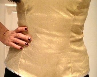 Gold bustier | Etsy