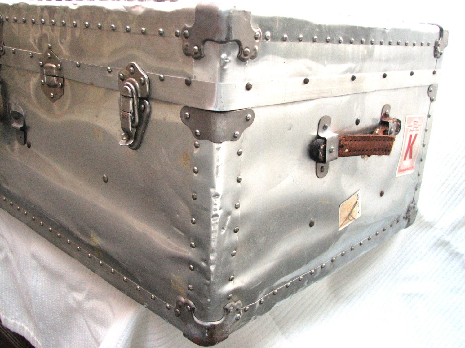 Chrome Trunk, Metal Trunk, Norwegian America Line Sticker ~ Antique ...