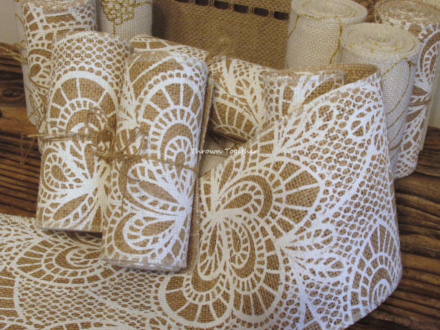 Printable Burlap And Lace
