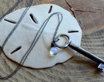 Unique long key necklace related items | Etsy