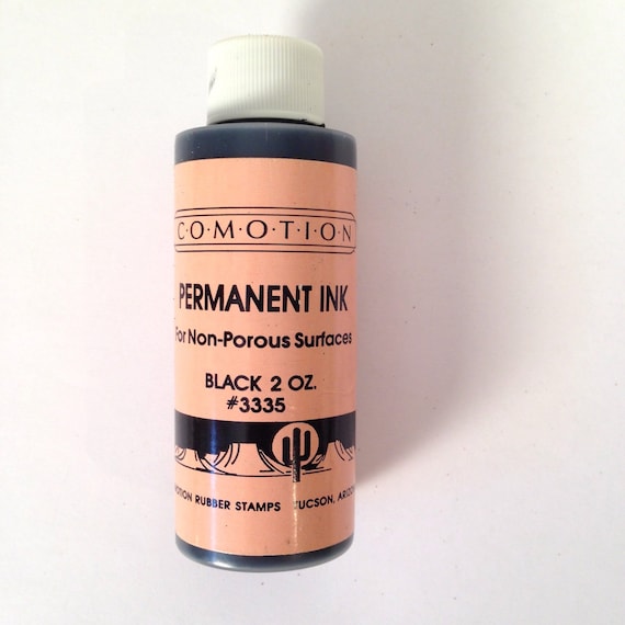 Permanent Ink Black Stamp Pad Ink Refill By Whitecottagesupplies permanent-ink-black-stamp-pad-ink-refill-by-whitecottagesupplies