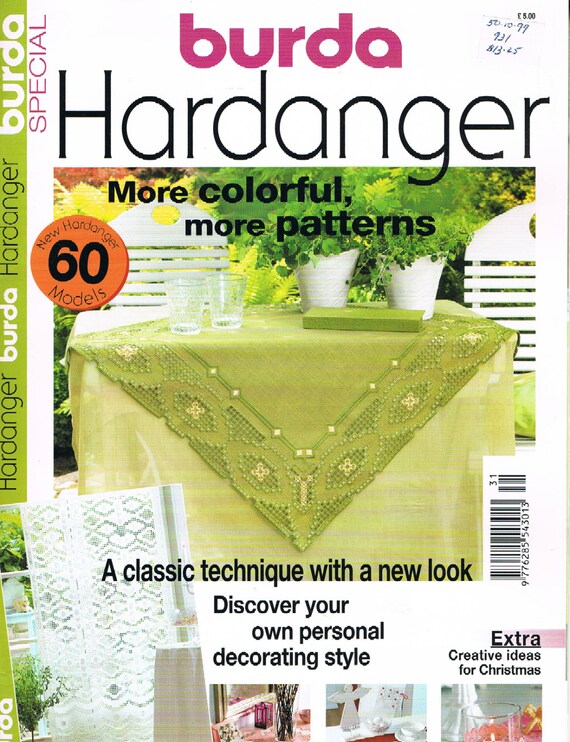 Burda Hardanger Embroidery Magazine E391 Hardanger Patterns