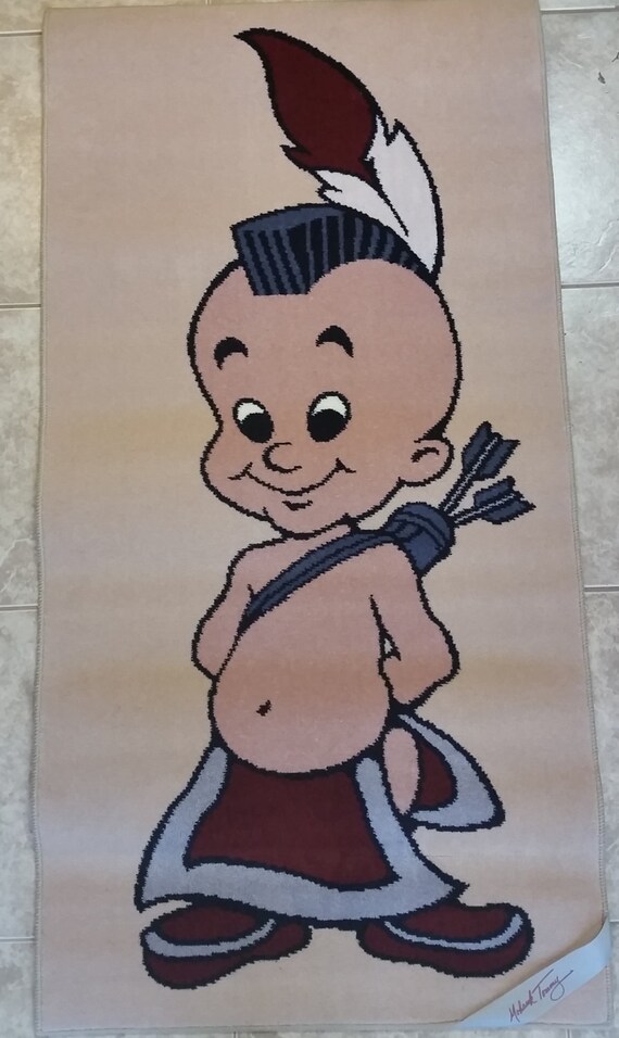 Vintage Mohawk Tommy Carpet Advertising Rug Disney Woven