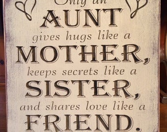 Aunt sign | Etsy