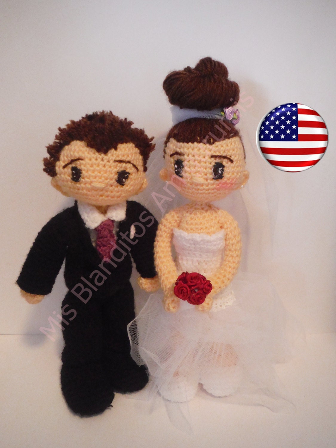crochet PATTERN amigurumi bride and groom. PDF Not by SiFerBe