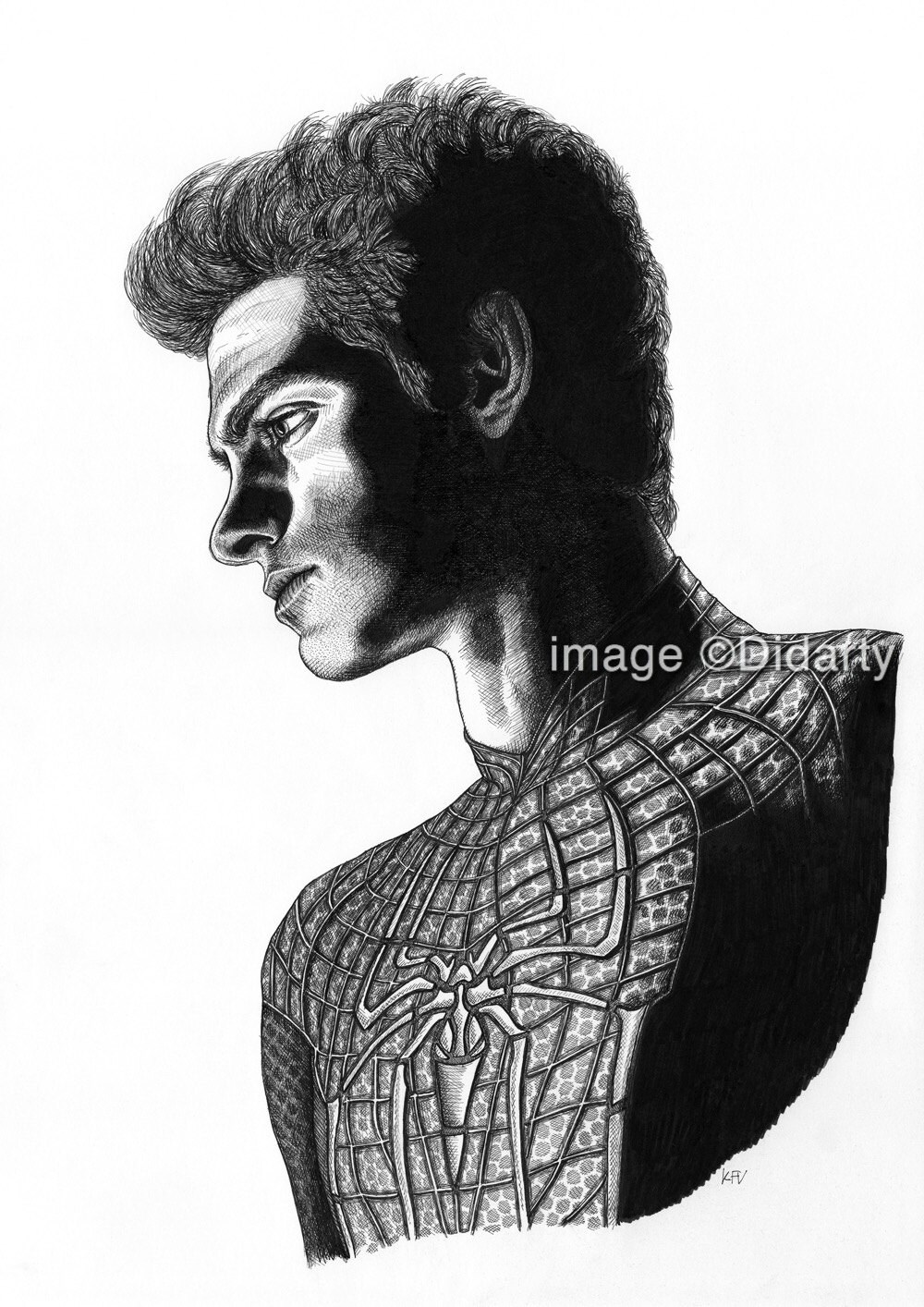 Andrew Garfield Spiderman Portrait Print