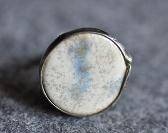 statement ring adjustable ceramic ring handmade ring by zolanna