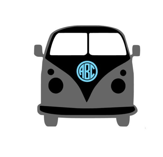 Monogram VW bus decal Wagon decal for car by aSweetSouthernAccent