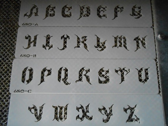 Haunted Letters Stencil Set 105