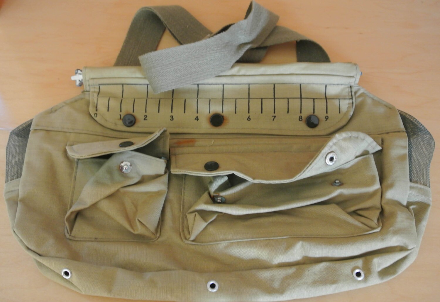 Vintage Light Canvas Fishing Creel. Never used. Great decor