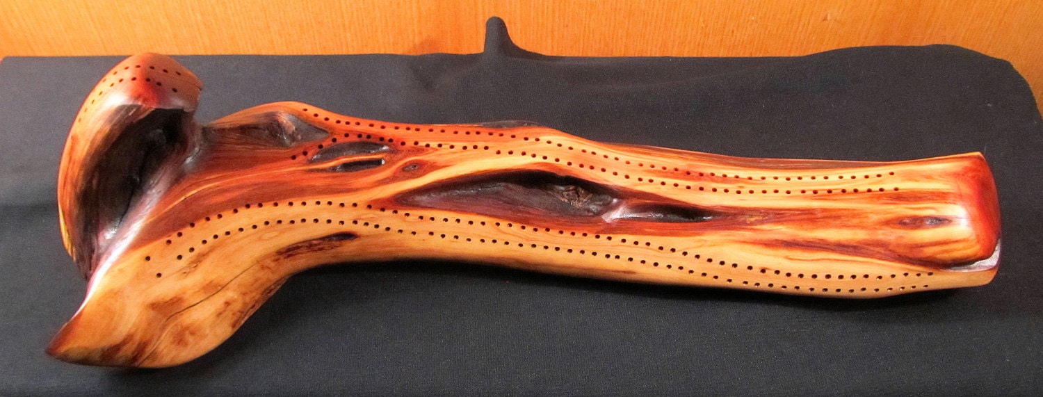 Beautiful Manzanita Cribbage Board ... 60 up by Cre8iveWoodWork