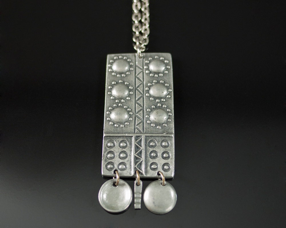 Rune Tennesmed Brutalist Style Pewter Necklace. Sweden. Vintage Danish ...