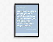 Popular items for courage poster on Etsy