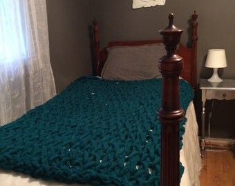 Chunky Knit Throw Blanket Pattern Arm Knitting