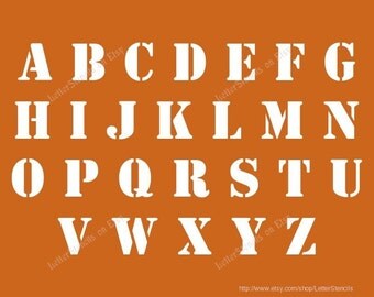 OLD WESTERN Letter Stencils A-Z Alphabet Set in by LetterStencils