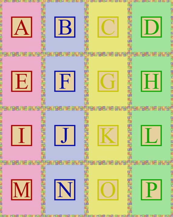BULK BUY 2D Letter Full Alphabet Blocks by ArtistsEndeavour