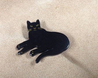 Popular items for black cat pin on Etsy
