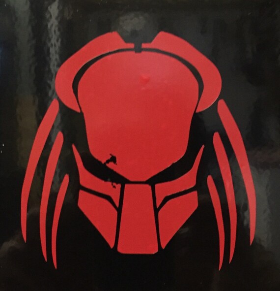 Predator helmet vinyl decal