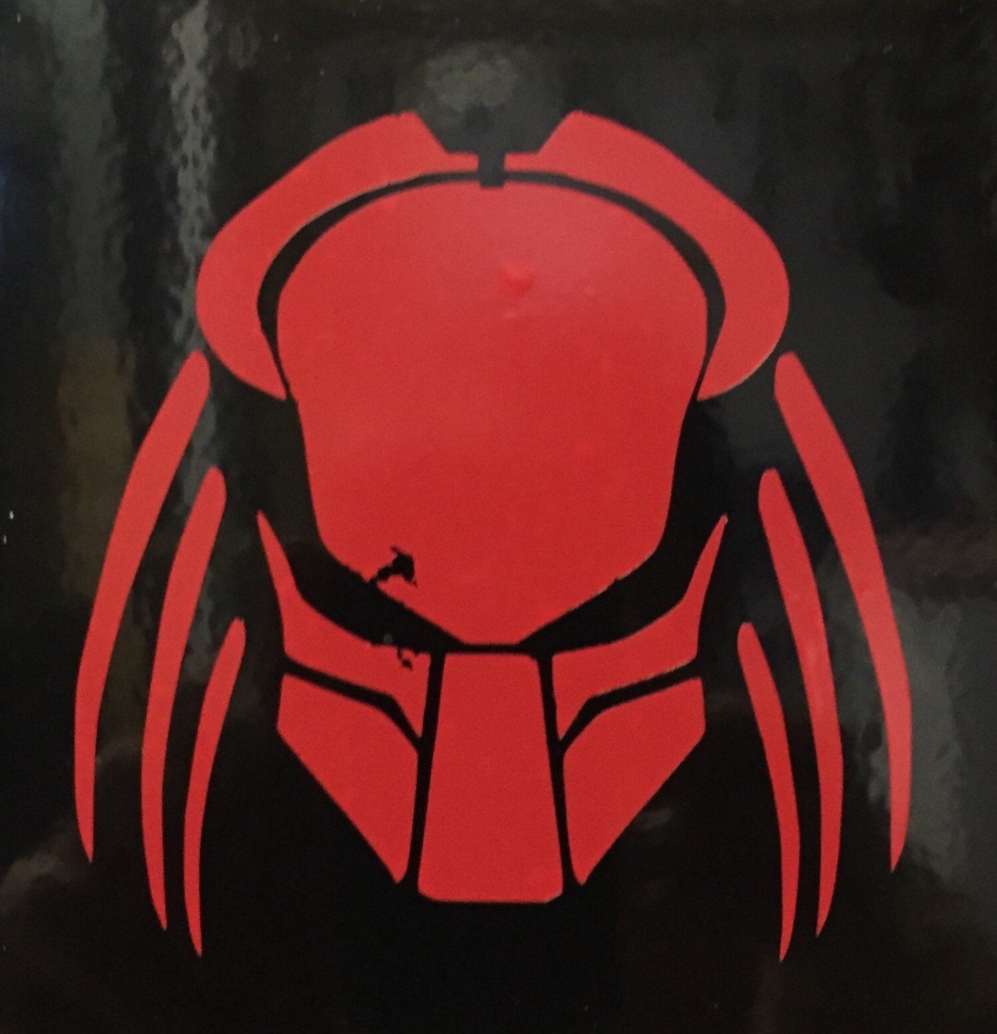 Predator helmet vinyl decal