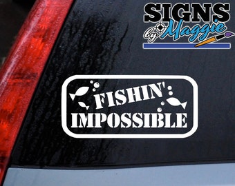 Funny fishing decal | Etsy