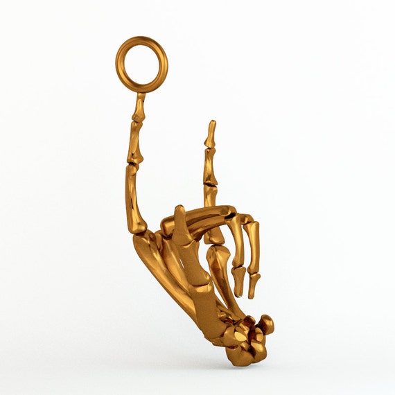 I Love You Sign Language Skeleton Hand Pendant Hand Skeleton