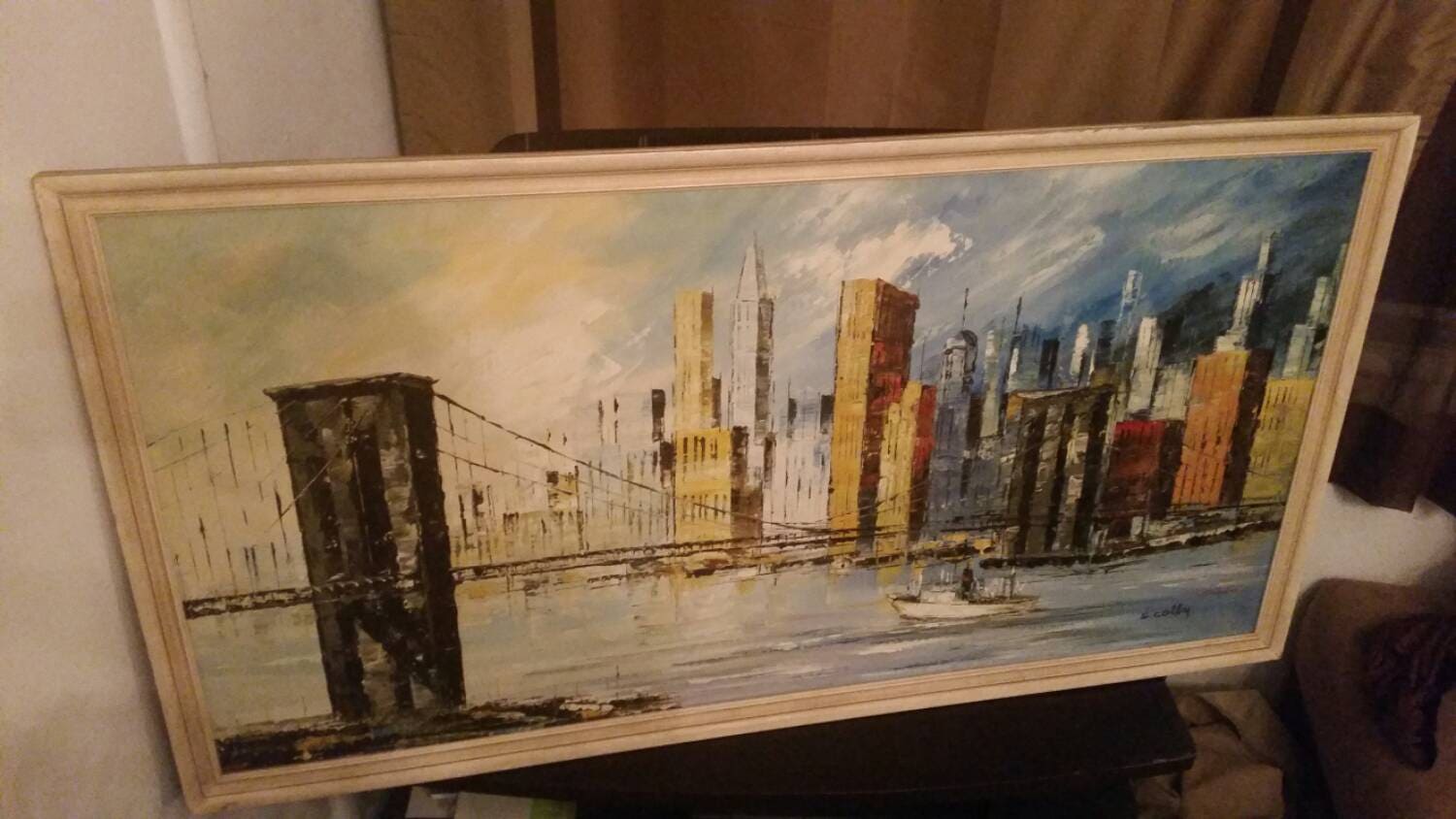 Oil Painting S Colby Expressionist Floral