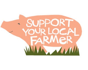 Support your local Farmer bumper sticker black and by LizzyClara