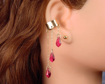 TEXTURED BRONZE CUFF Ear Cuff Embossed and by BlackWaterSiren