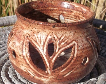 Pottery luminary | Etsy