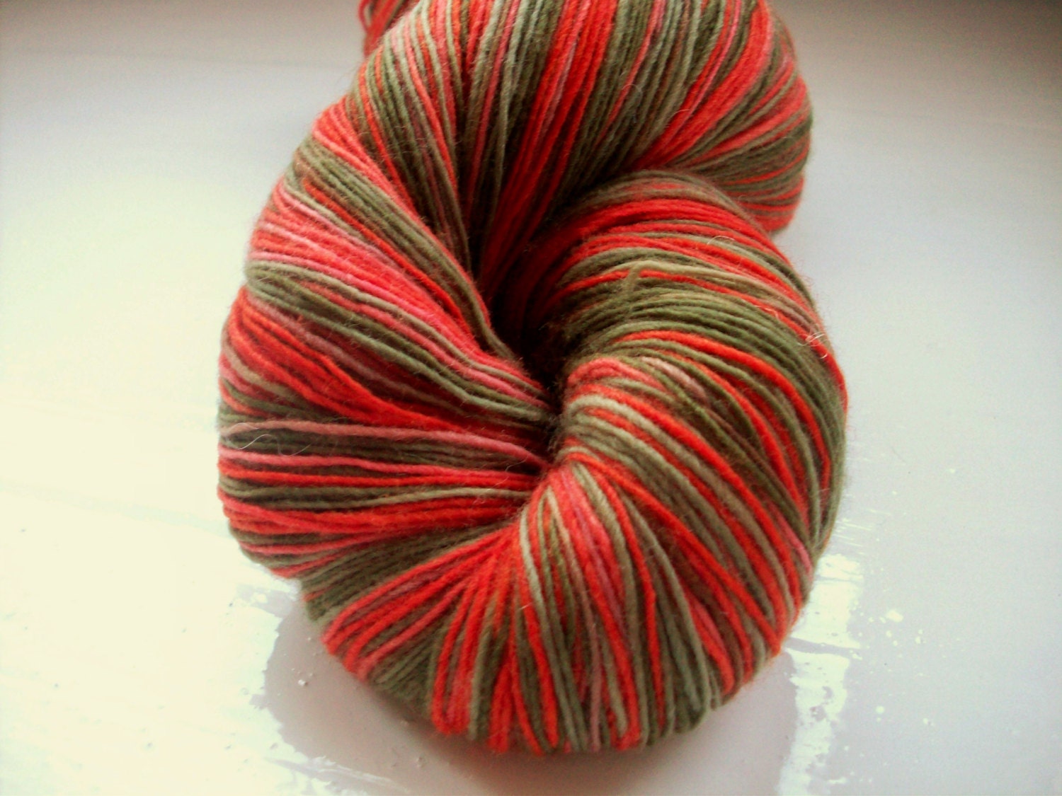Hand painted yarn soft merino wool lace weight by SpinningStreak