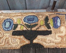Popular items for primitive hooked rug on Etsy