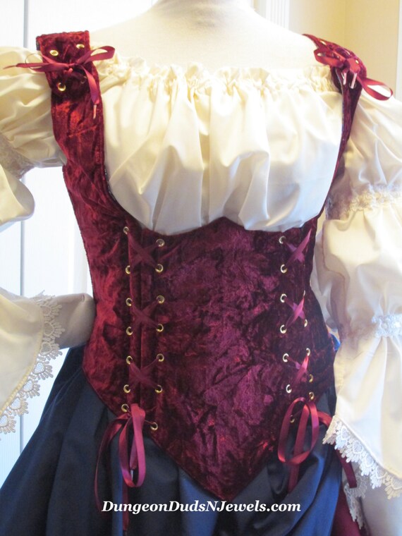 DDNJ 4pc Reniassance Corset Style Underbust by DungeonDudsNJewels