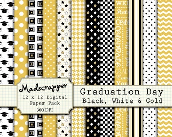 Digital Scrapbook Paper Graduation Day Scarlet and by madscrapper