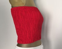 Popular items for red tube top on Etsy
