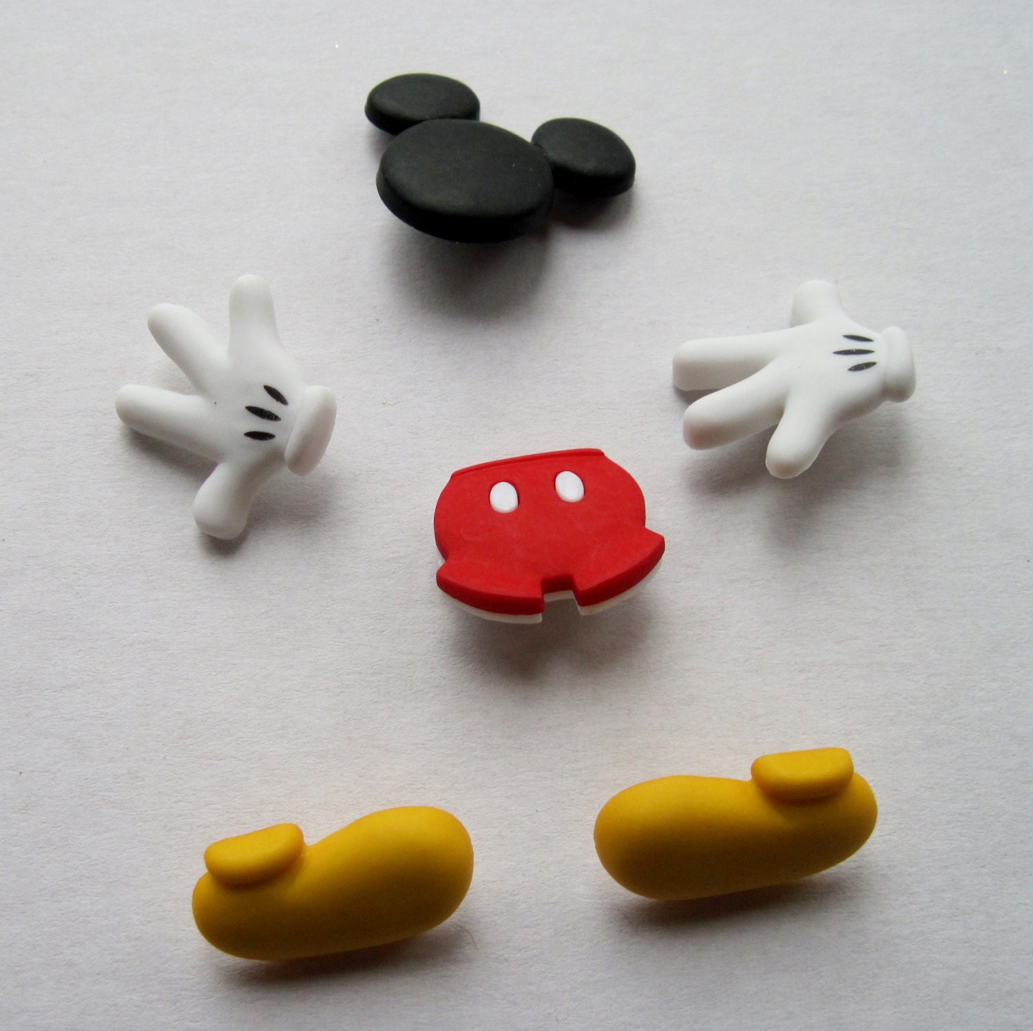 Everything Mickey Disney Buttons and Embellishment Set of 6
