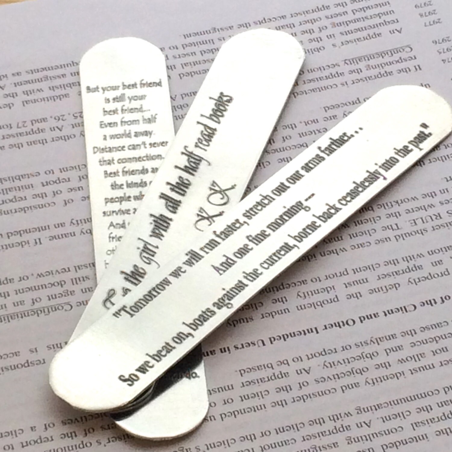 Personalized Metal Bookmarks