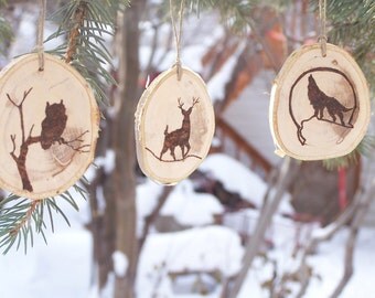 Birch tree deer | Etsy