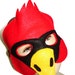 Children's CARDINAL Bird Felt Mask by MagicalAttic on Etsy