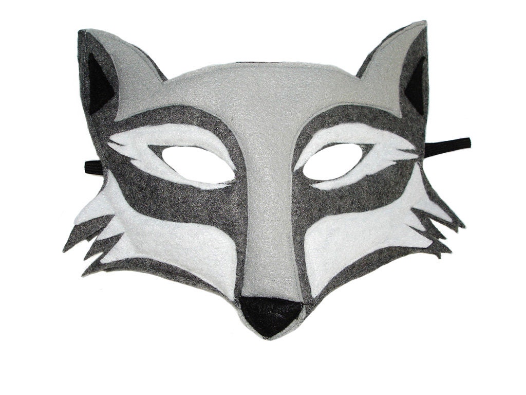 Children's Woodland Animal WOLF Felt Mask