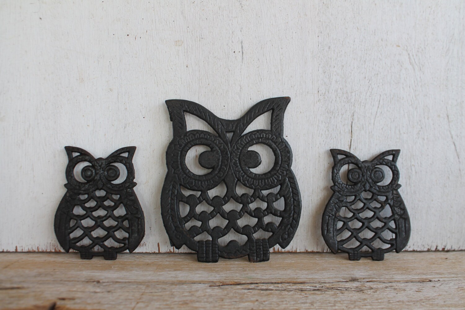 Vintage Cast Iron Owl Trivets, Set of 3 – Haute Juice