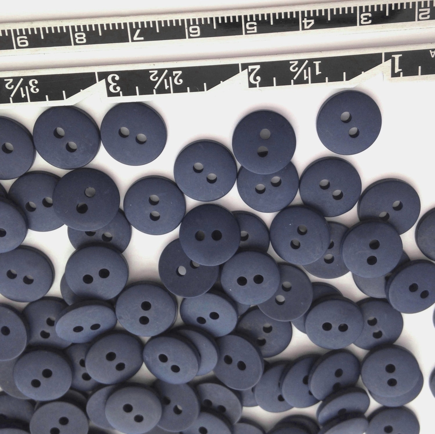 100 Blue Buttons Small Blue Buttons Dark Blue by valstreasures