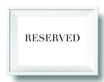 Church reserved sign | Etsy