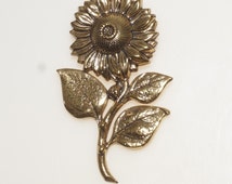 Unique sunflower brooch related items | Etsy