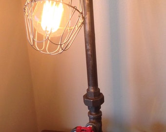 Iron pipe lamp | Etsy